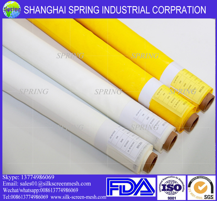 Shanghai Spring factory Polyester or nylon silk screen printing mesh/fabric
